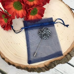 Accessories | Vintage Plaid Fabric Flower Boutonniere Lapel Pin | Poshmark